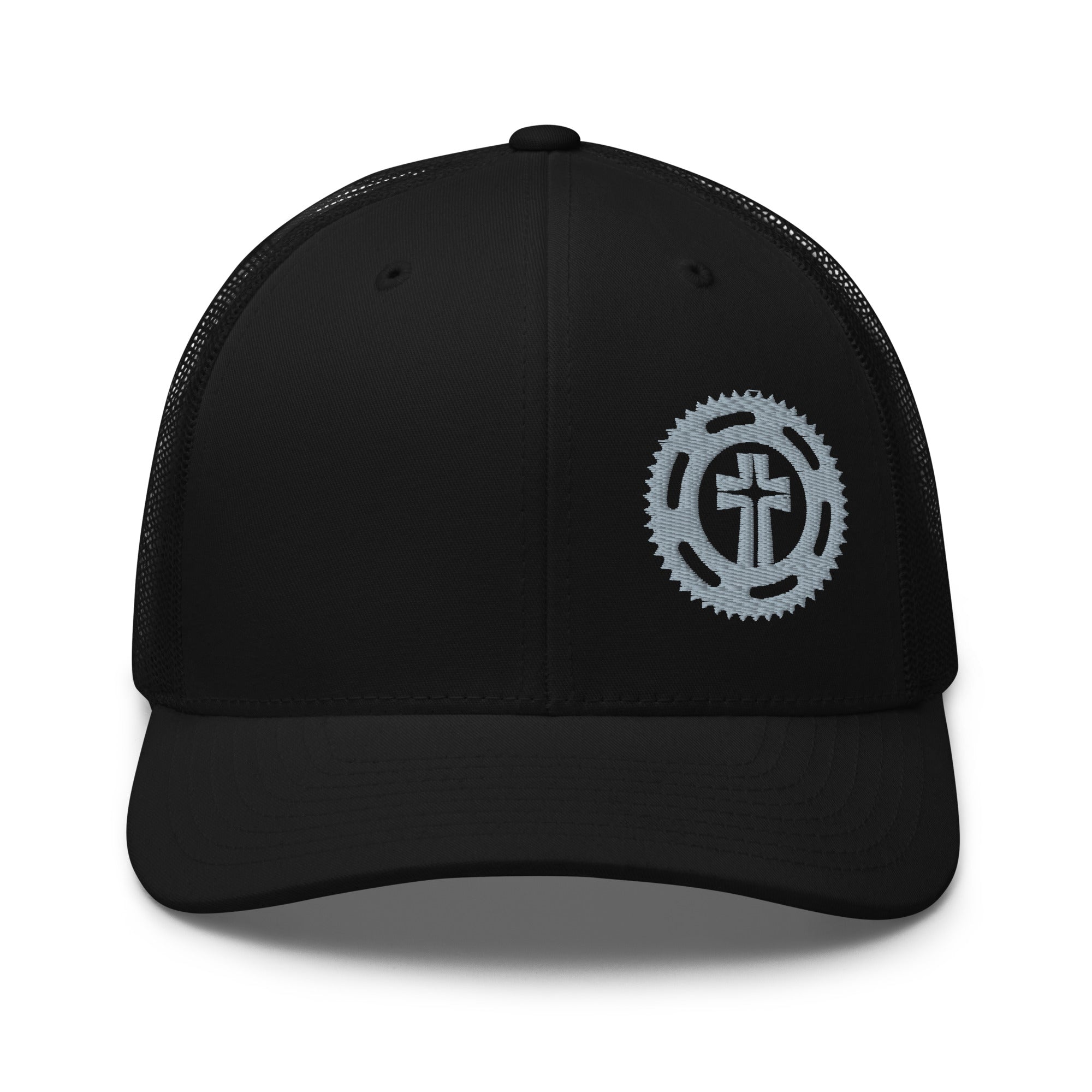 Gear & Cross Trucker Hat — Built on Faith | Good Guy Gear